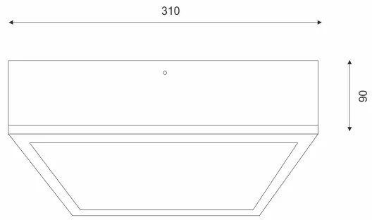 Stropní svítidlo NATURAL SQUARE 2xE27/15W/230V 31x31 cm borovice/černá