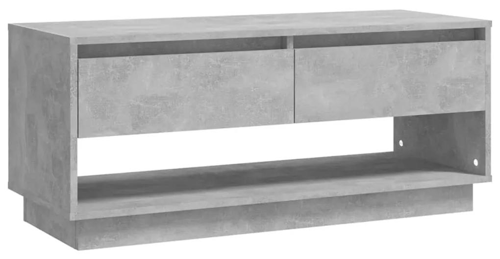 TV skříňka betonově šedá 102 x 41 x 44 cm kompozitní dřevo