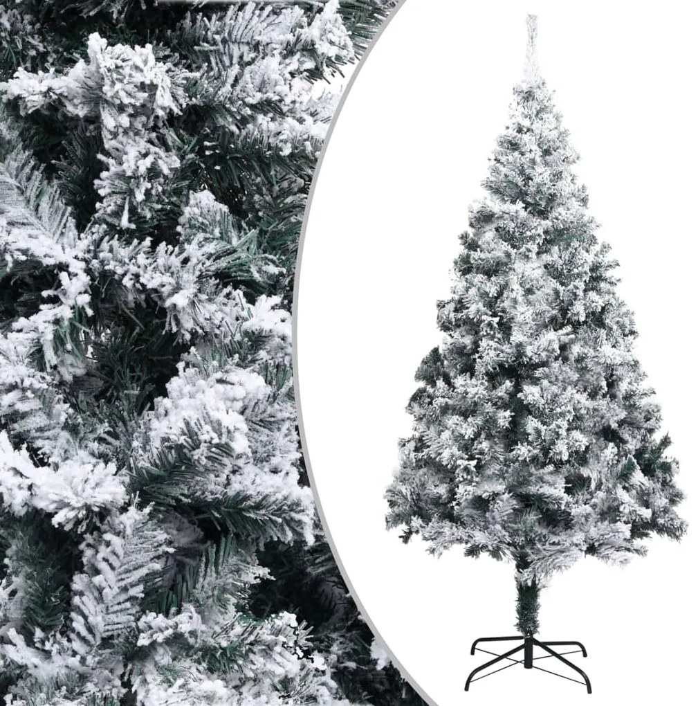 Umělý vánoční stromeček zasněžený zelený 240 cm PVC 320966