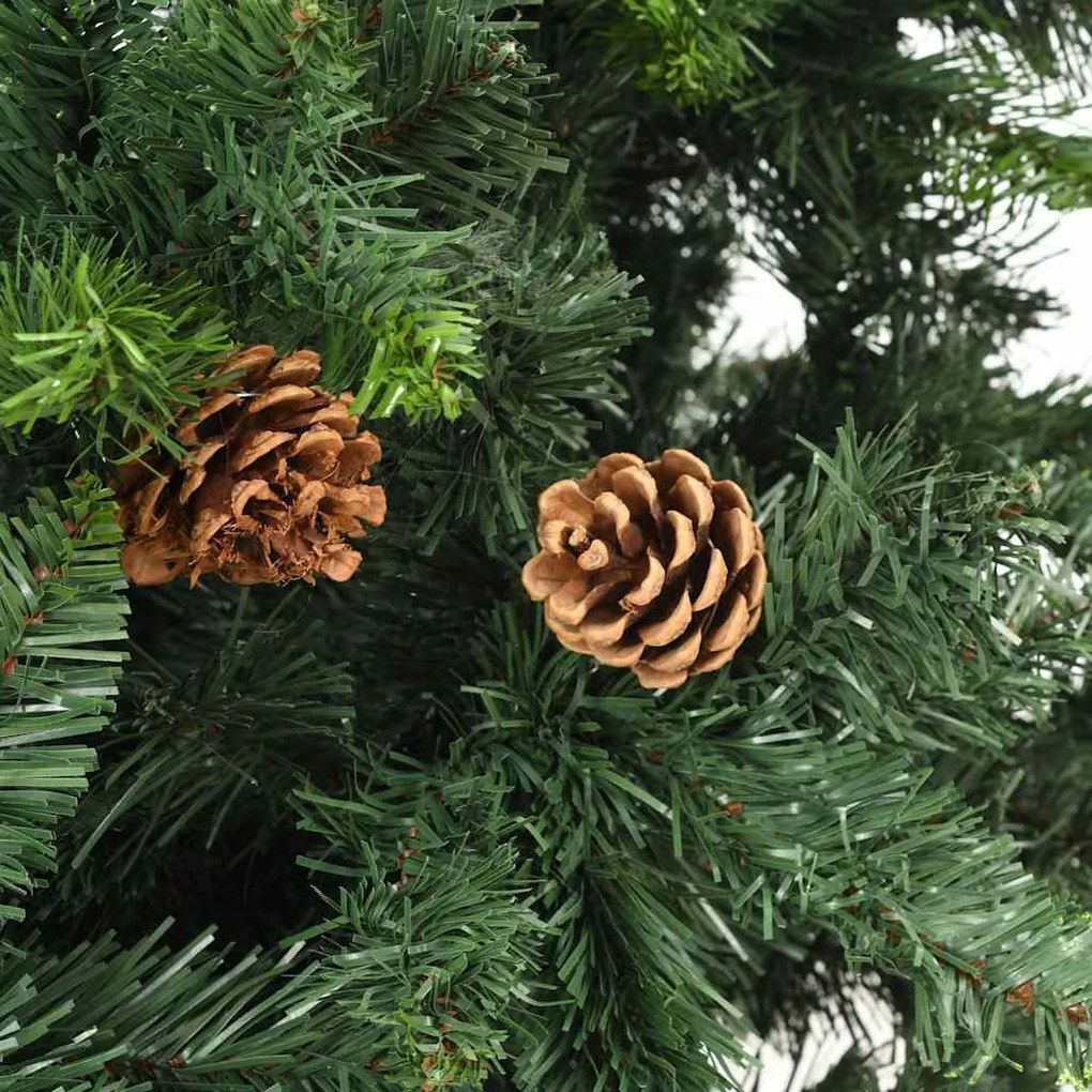 Umělý vánoční stromek se šiškami zelený 180 cm 284315