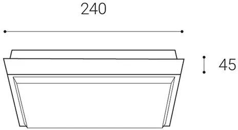 LED2 5130934 Quado L, antracitové venkovní čtvercové svítidlo, 25W LED 3000K, 24x24cm, IP54