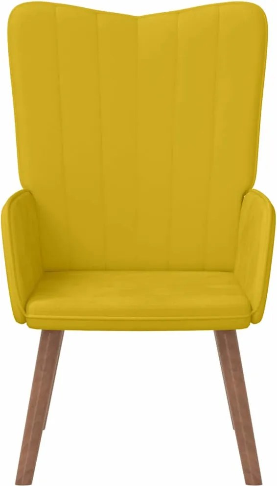 Relaxační křeslo hořčicově žluté samet 327662