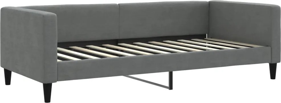 Válenda s přistýlkou a zásuvkami tmavě šedá 100 x 200 cm textil 3196620