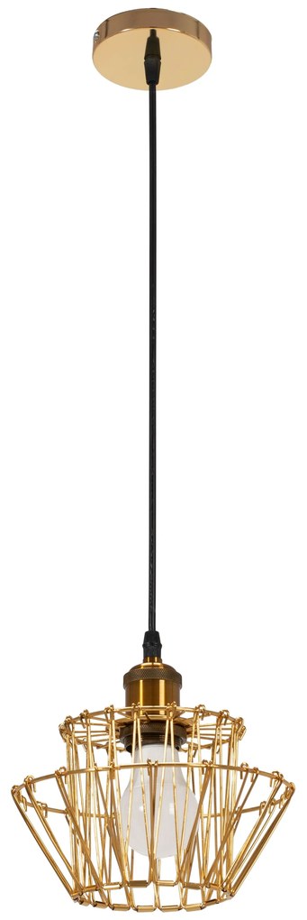 Toolight - Závěsné svítidlo E27 60W APP942-1CP Set 36cm, retro zlatá, OSW-07005