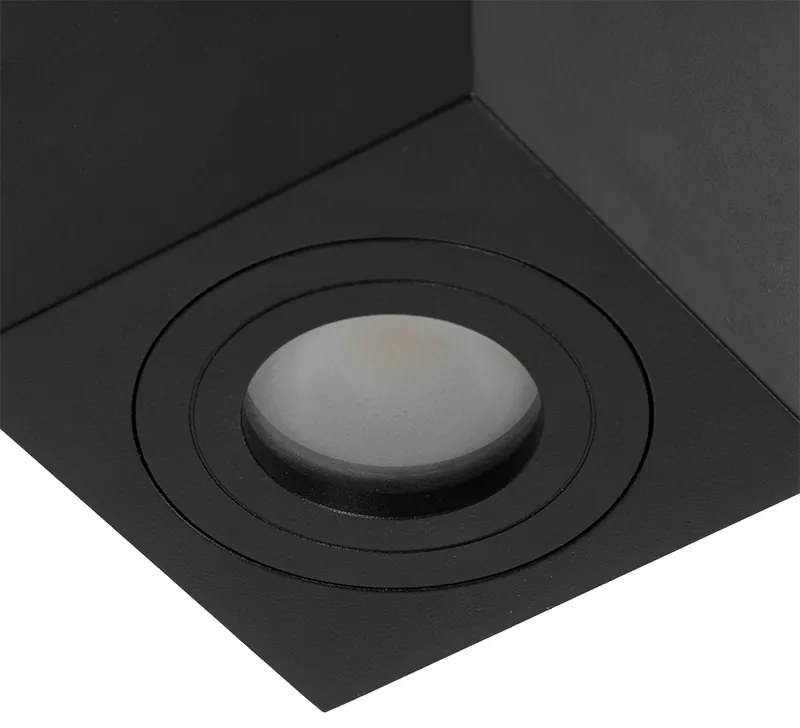 Moderní koupelnový bod černý čtverec IP44 - Capa