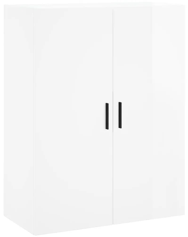 Skříň highboard lesklá bílá 69,5 x 34 x 180 cm kompozitní dřevo,  3195861
