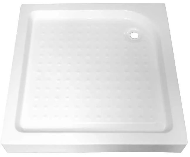 BPS-koupelny Čtvercový sprchový kout HYD-SK93B 90x90 chrom/transparent + vanička HYD-SSV-SXL02B bílá