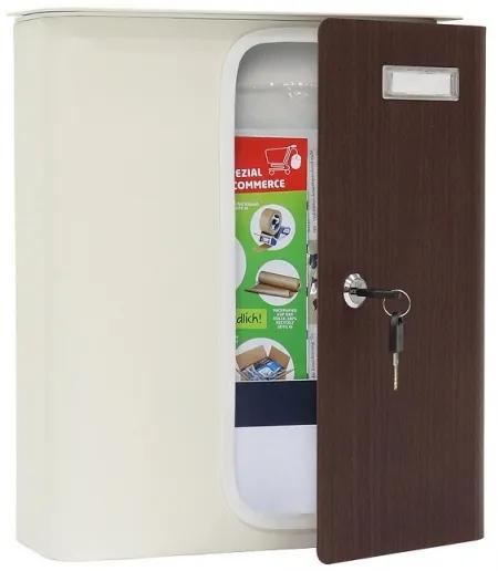 Rottner vodotěsná poštovní schránka SPLASHY bílá + imitace dřeva