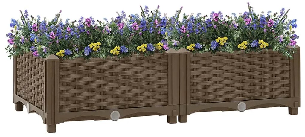 Vyvýšený záhon 80 x 40 x 23 cm polypropylen 316512