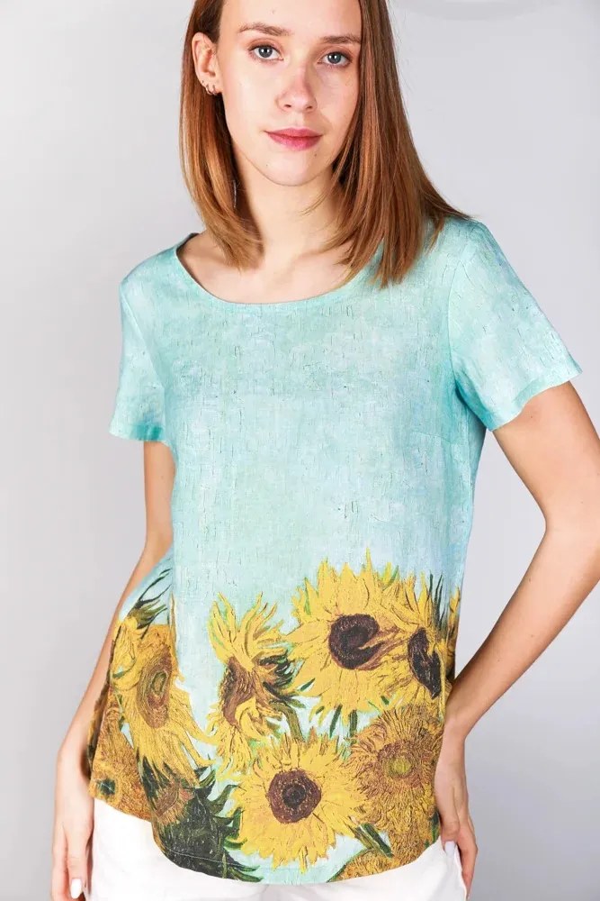 Lenbutik Dámské tričko Vincent Van Gogh Slunečnice/ Sunflowers Velikost: EU 34