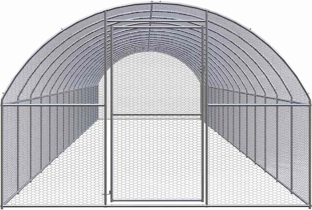 Venkovní klec pro kuřata 3 x 16 x 2 m pozinkovaná ocel 3095469