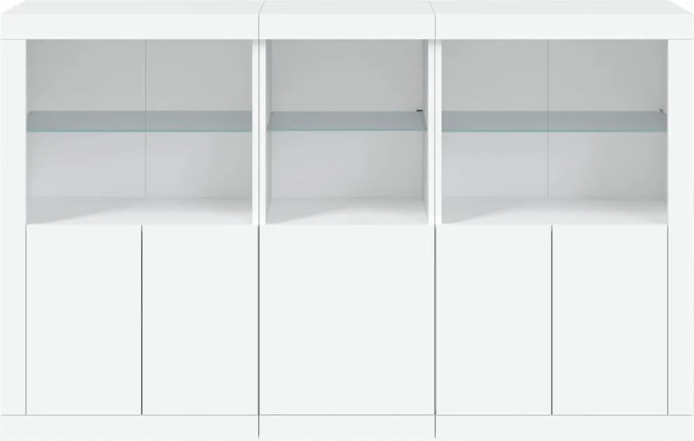 Příborník s LED osvětlením bílý 162 x 37 x 100 cm 3209142