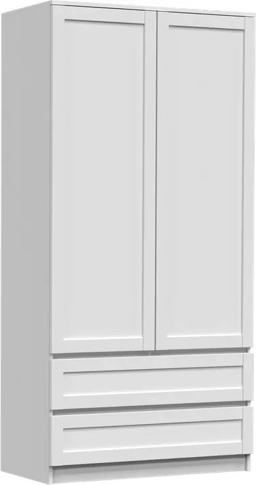 TPS Šatní skříň PAFOS SS-90 cm - Bílý mat