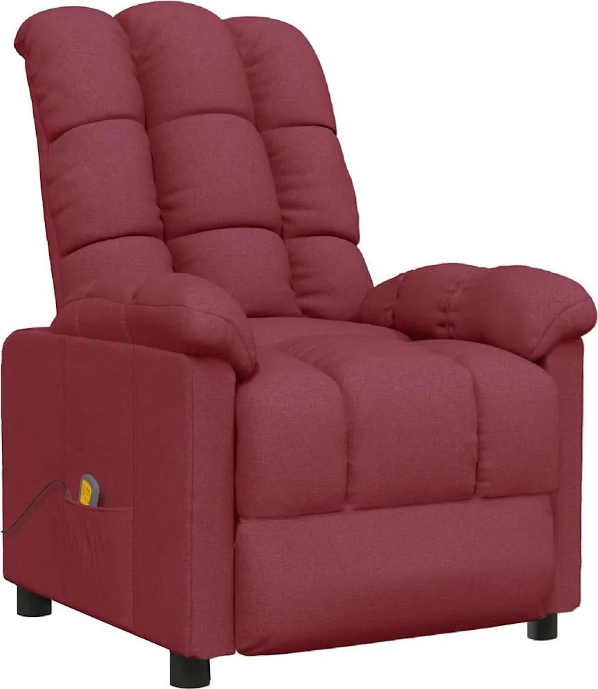 Masážní křeslo vínové textil 289809