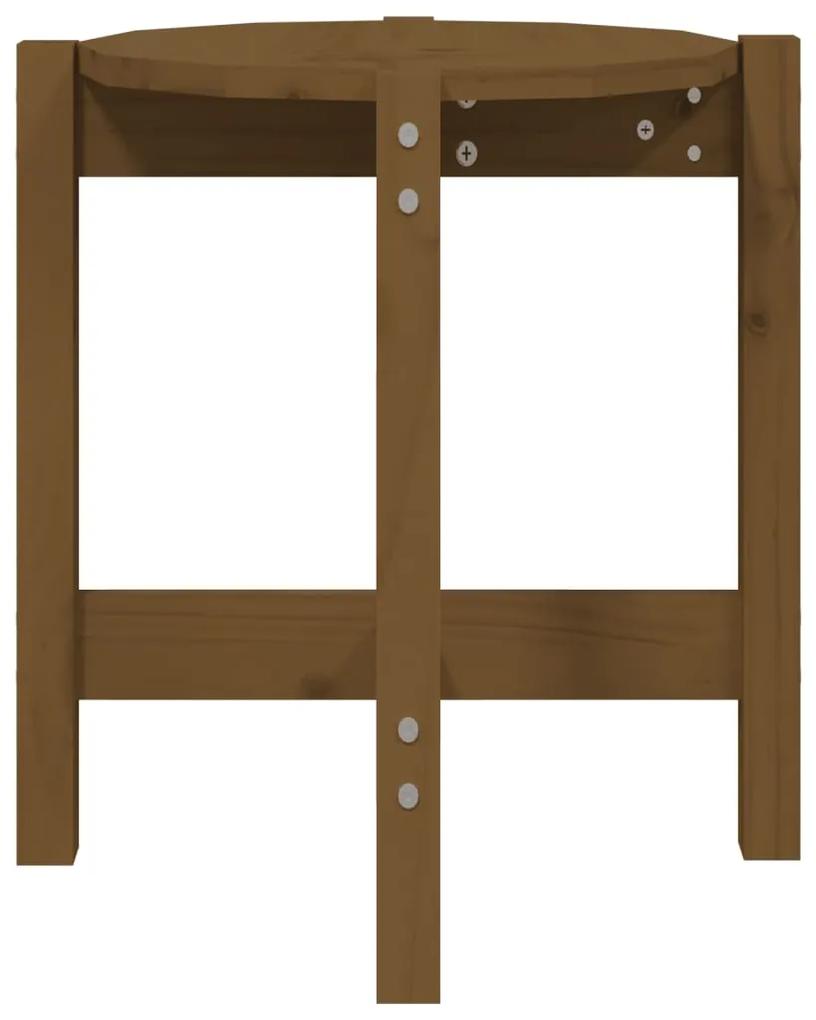 Konferenční stolek medově hnědý Ø 42,5 x 45 cm masivní borovice - Default Title