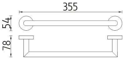 Nimco Držák na ručníky, 36 cm UNIX - UN 13035A-26