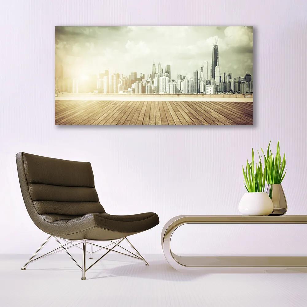 Plexisklo-obraz Město New York Paneláky 120x60 cm