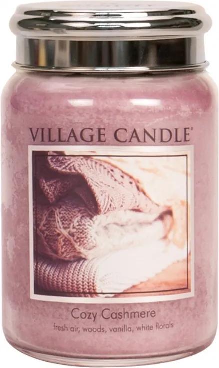 Village Candle Vonná svíčka ve skle, Kašmírové pohlazení - Cozy Cashmere, 26oz