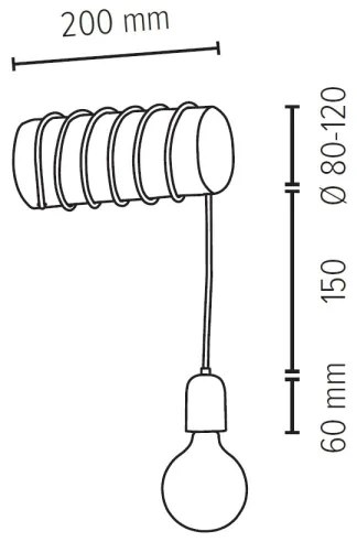 Spot-Light 6834151 - Nástěnné svítidlo TRABO 1xE27/25W/230V