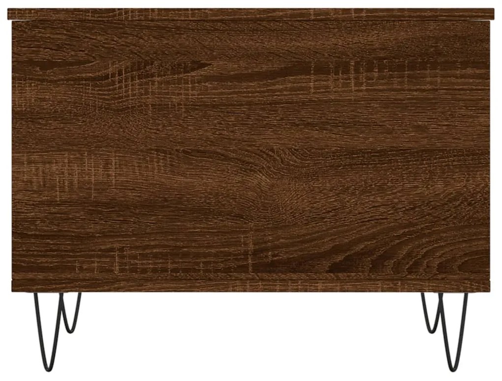 Konferenční stolek hnědý dub 60x44,5x45 cm kompozitní dřevo - Default Title