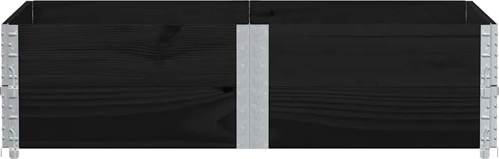 Zahradní truhlík černý 150 x 100 cm masivní borové dřevo 3295416