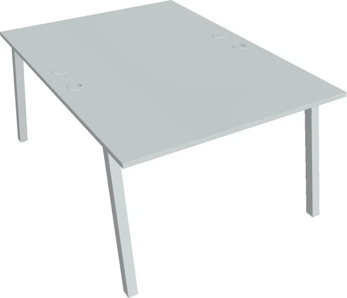 Kancelářský pracovní stůl Hobis USDA 1200, bílá RAL 9016, deskabuk