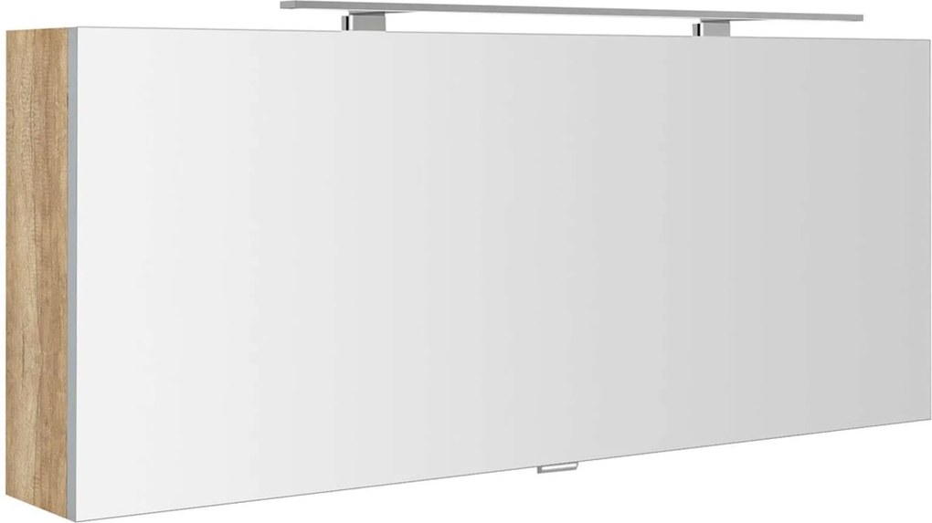Sapho Cloe - Zrcadlová skříňka s LED osvětlením 120x50x18 cm, dub alabama CE120-0022