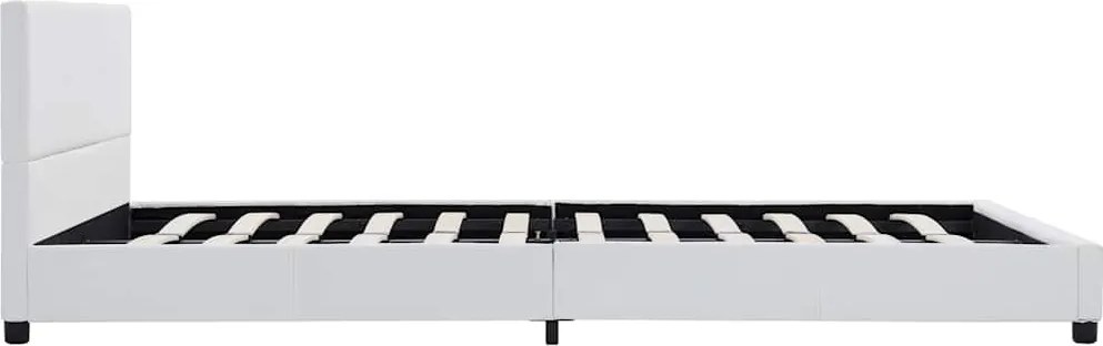 Rám postele bílý umělá kůže 160 x 200 cm 284766
