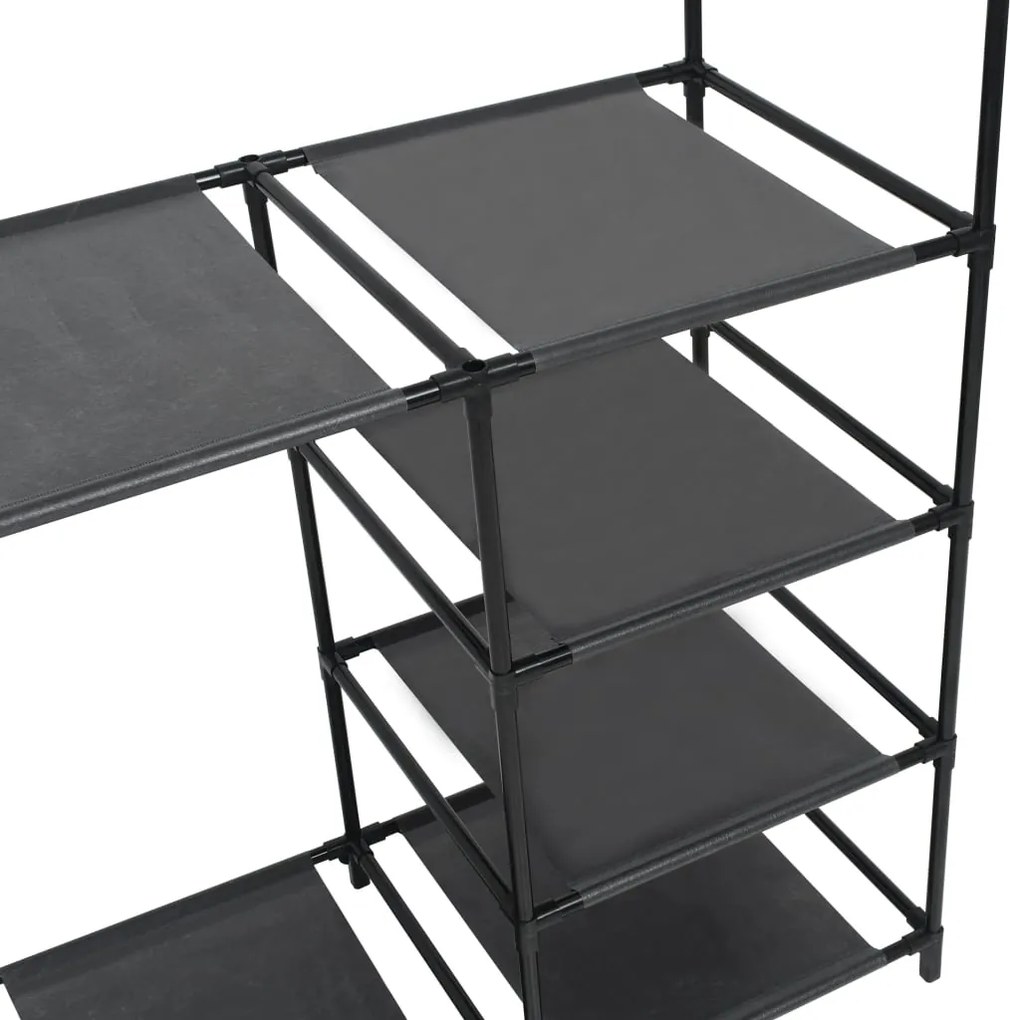 Stojan na oblečení ocel a netkaná textilie 87x44x158 cm černý 245744