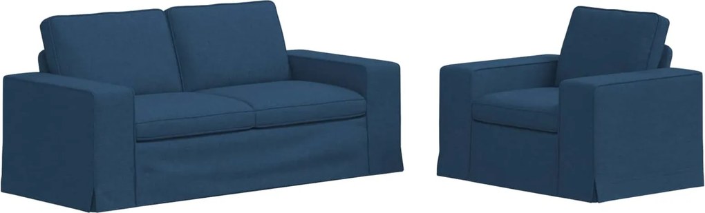 Set pohovek 2 ks Modrá textil 3407550