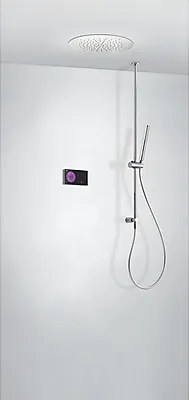 TRES - Termostatický podomítkový elektronický sprchový set SHOWER TECHNOLOGY Včetně elektronického ovládání (černá barva). 09288565