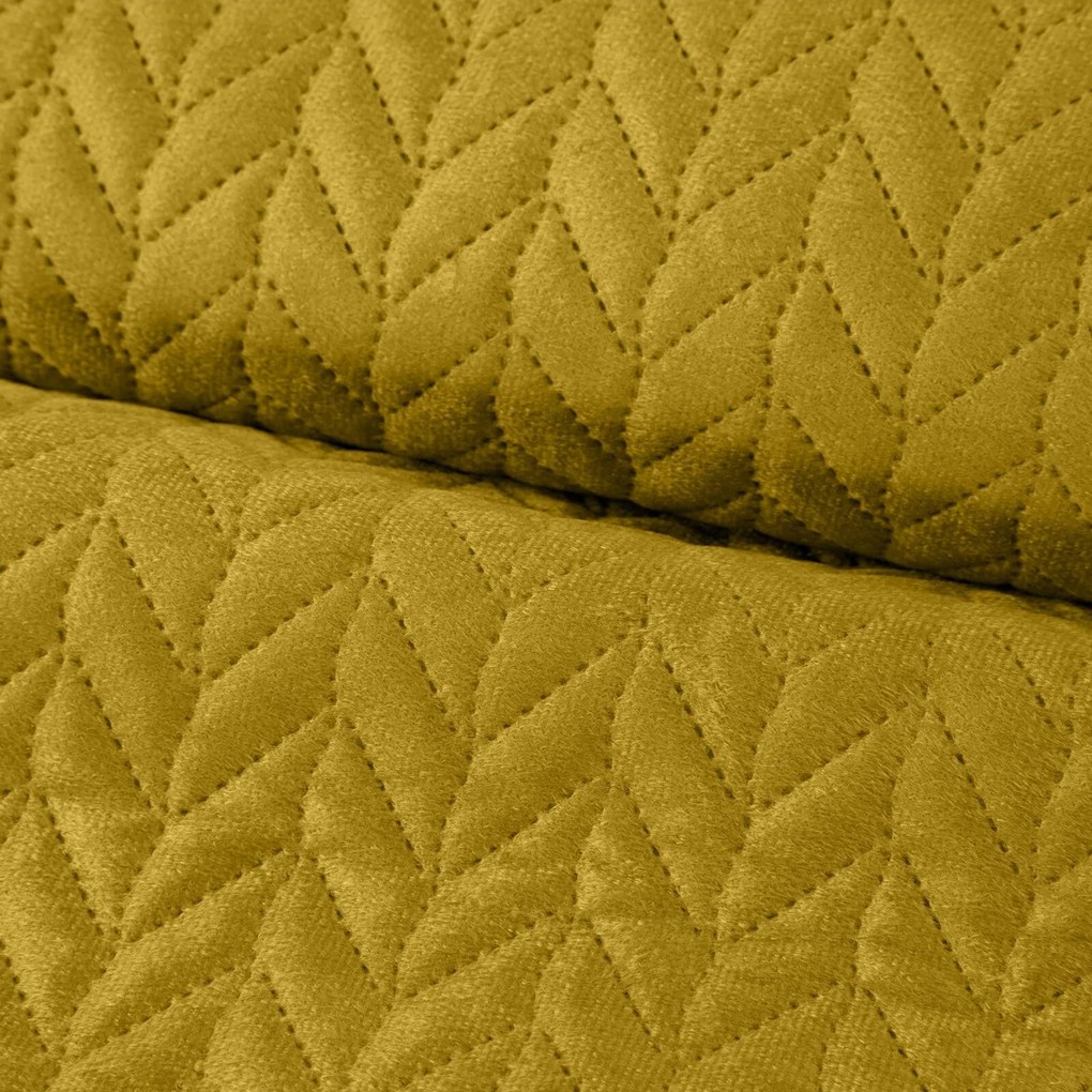 PŘEHOZ NA POSTEL LUIZ4 200X220 CM HOŘČICOVÁ