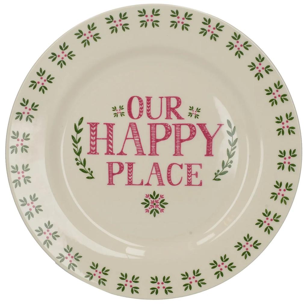 Vánoční dezertní talíř Our Happy Place 21 cm