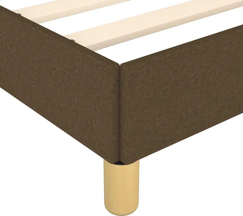 Rám postele s boxspringem tmavě hnědý 160 x 200 cm textil 3120972