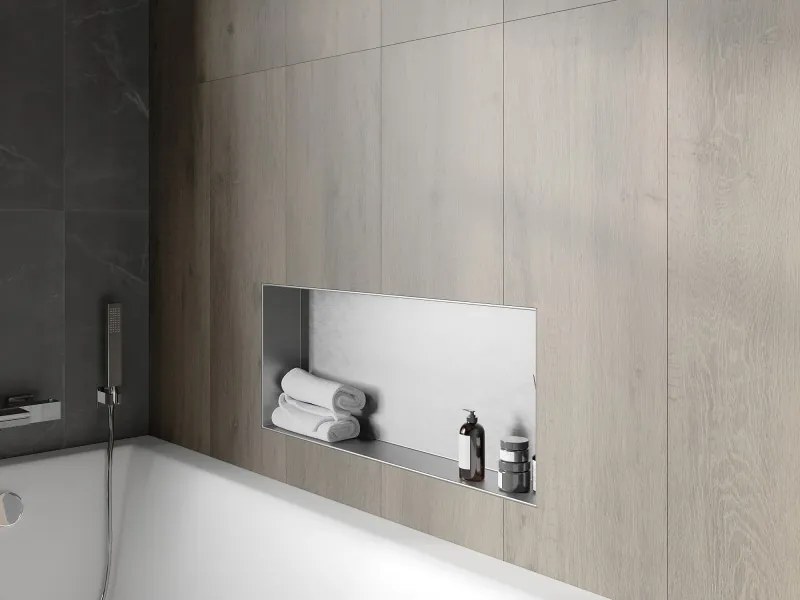 Mexen X-Wall-NR nástěnná police bez límce 75 x 30 cm, inox - 1911753010