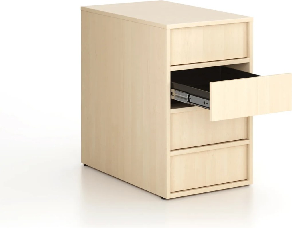 Kancelářský přístavný kontejner FRAME, 428 x 763 x 721 mm, bříza