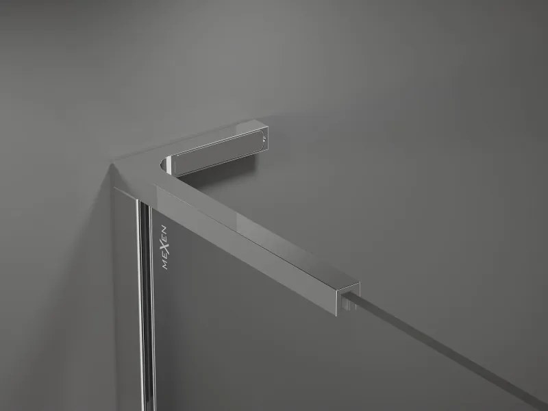 Mexen Velar L Duo, posuvné sprchové dveře do otvoru 160 cm, 8mm čiré sklo, chromová, 871-160-003-02-01