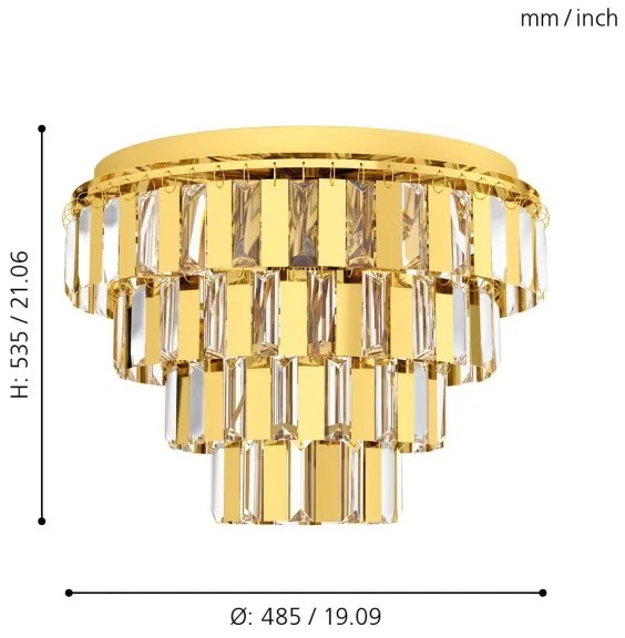 Eglo 99096 - Lustr na řetězu ERSEKA 7xE14/40W/230V