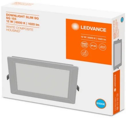 LED podhledové svítidlo LEDVANCE Slim Square 155mm 12W/6500K studená bílá