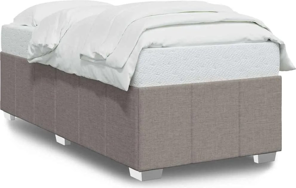 Rám postele bez matrace taupe 100 x 200 cm textil 3284815