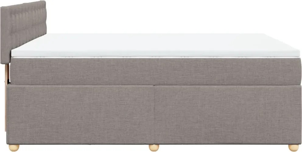 Box spring postel s matrací taupe 140x200 cm textil 3289021