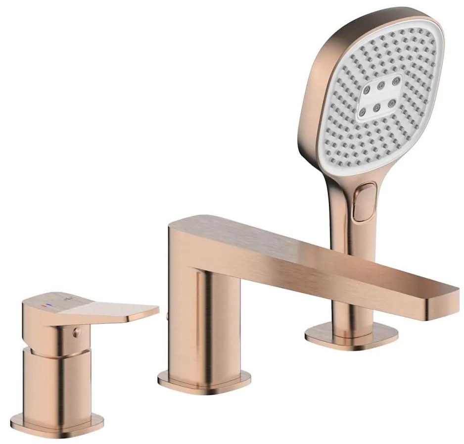 KFA Armatura 4525-210-34 - Vanová baterie 3-otvorová MALAGA rose gold 4525-210-34