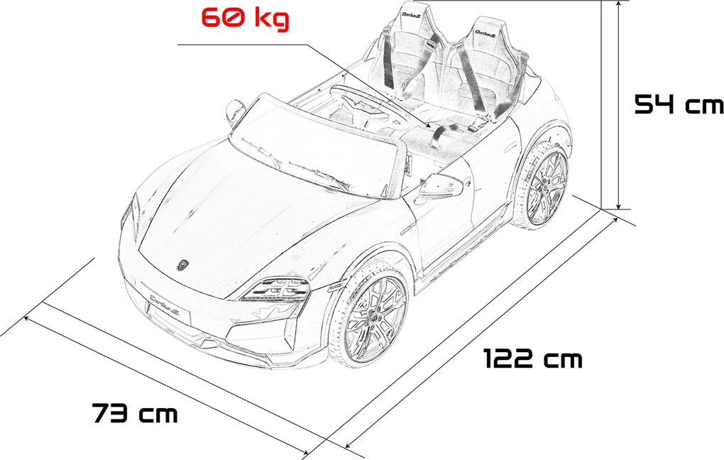 Ramiz Porsche Taycan Turbo S bílé autíčko