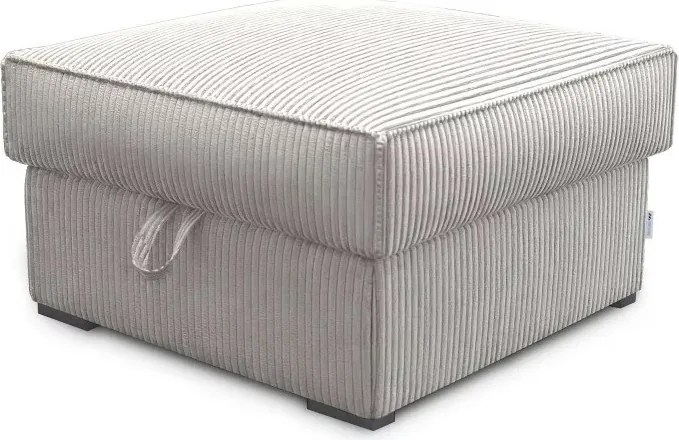 Taburet SMART COSARO XL s úložným prostorem 71x71 cm, světle béžový