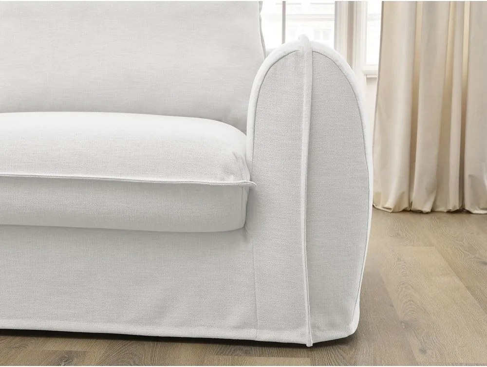 Bílá pohovka na každodenní spaní/rozkládací 236 cm Archimede – Bobochic Paris