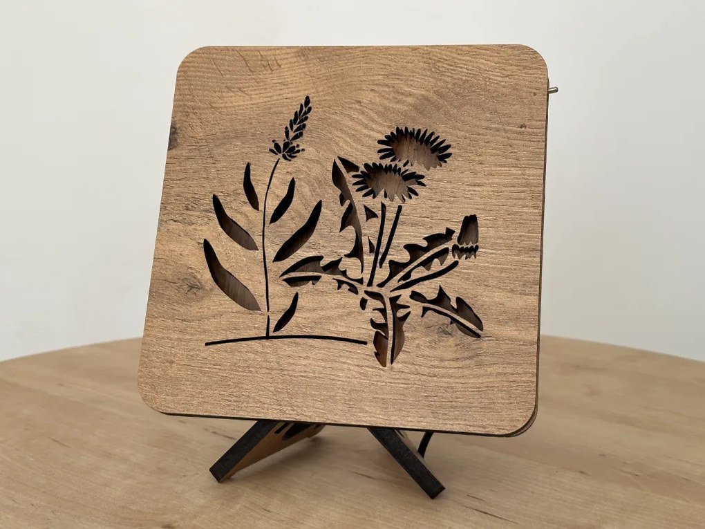 Li-Go "Pampeliška" lampa 19x19cm provedení povrchu: ořech
