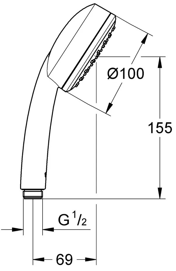 Grohe Tempesta Cosmopolitan 100 - Ruční sprcha, chrom 26082002