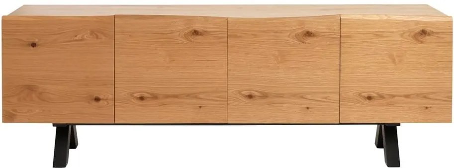 Nízká komoda ze dřeva bílého dubu Unique Furniture Oliveto