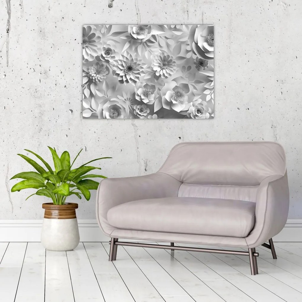 Obraz - Bílé květiny (70x50 cm)