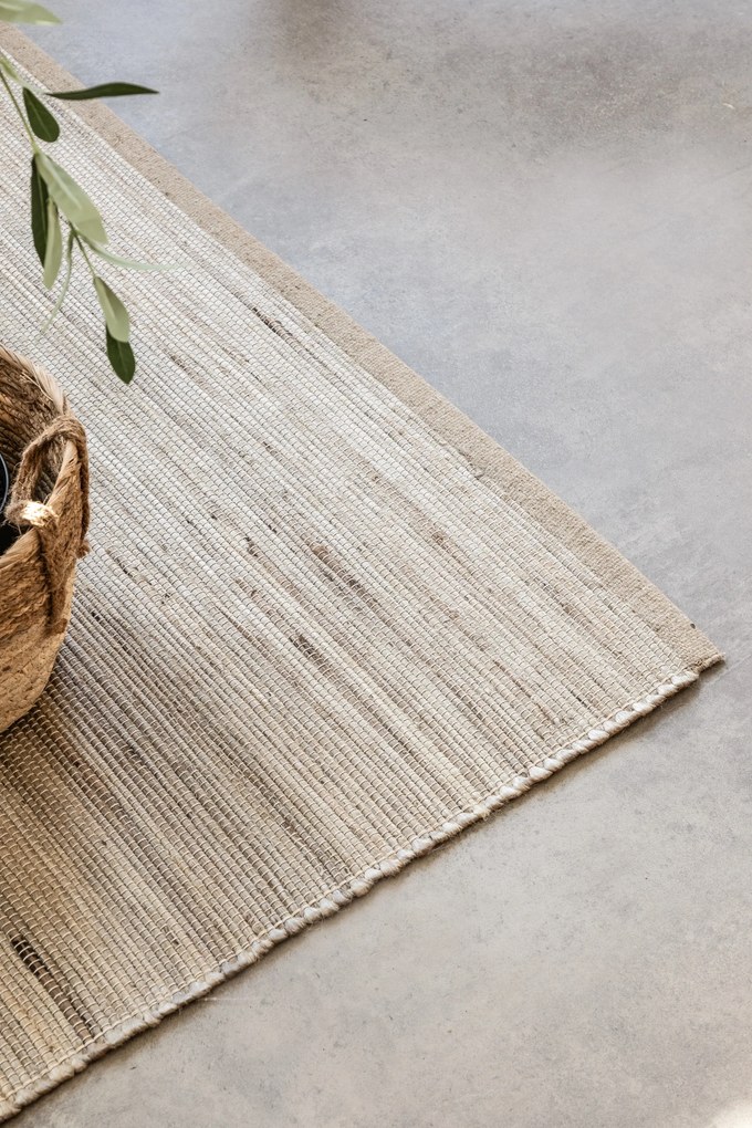 Hanse Home, Běhoun Handloom 105962 Dhaka Grey Brown, 80x200, béžová, chodba / předsíň